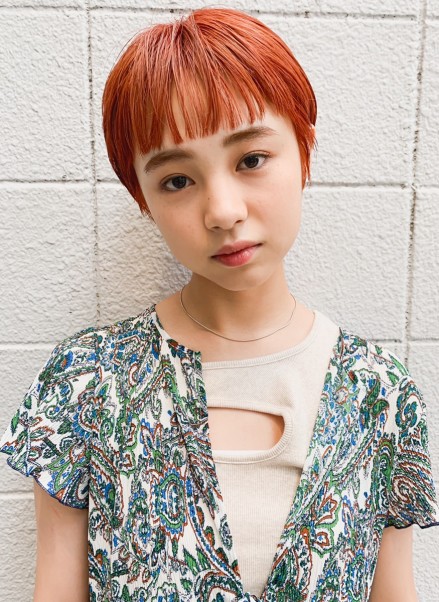 オレンジマッシュショート | 名古屋の美容室 Buddy Hair【バディヘア】