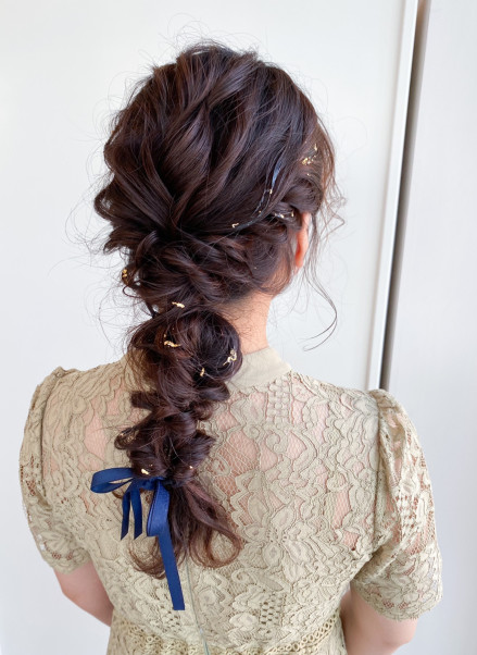 編みおろしアレンジ | 名古屋の美容室 Buddy Hair【バディヘア】